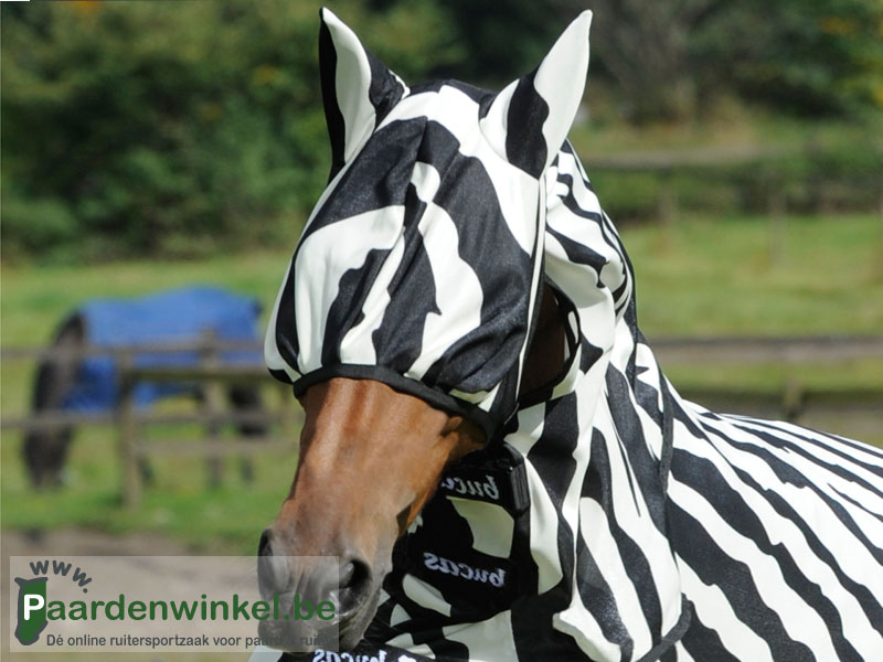 Paardenwinkel.be - Bucas Buzz Off Zebra Fly mask vliegenmasker